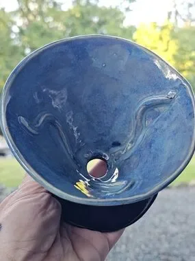 Handmade | Dining | Handcrafted Blue Ceramic Pourover Coffee Dripper ...
